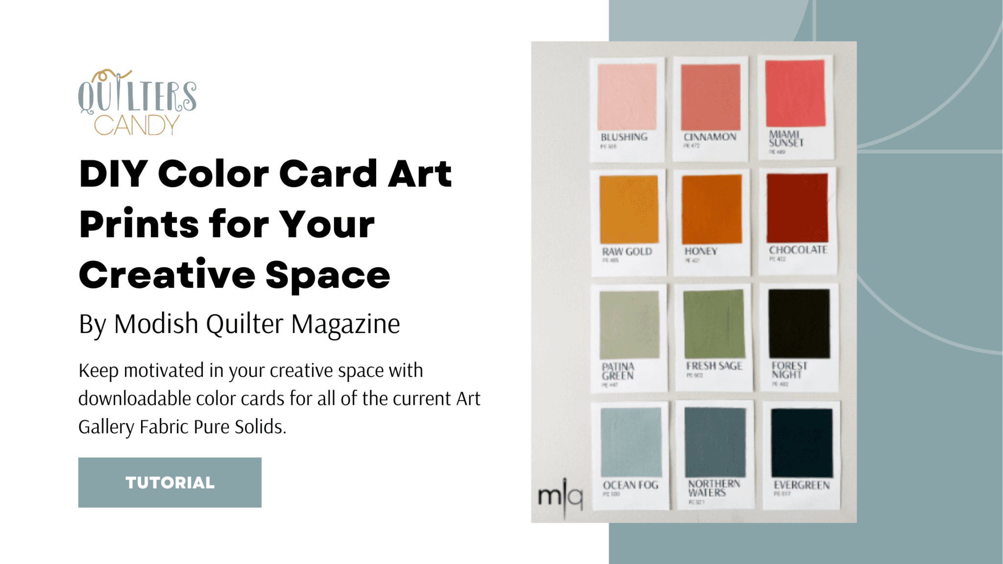 DIY Color Card Art Prints for Your Creative Space - Quilters Candy
