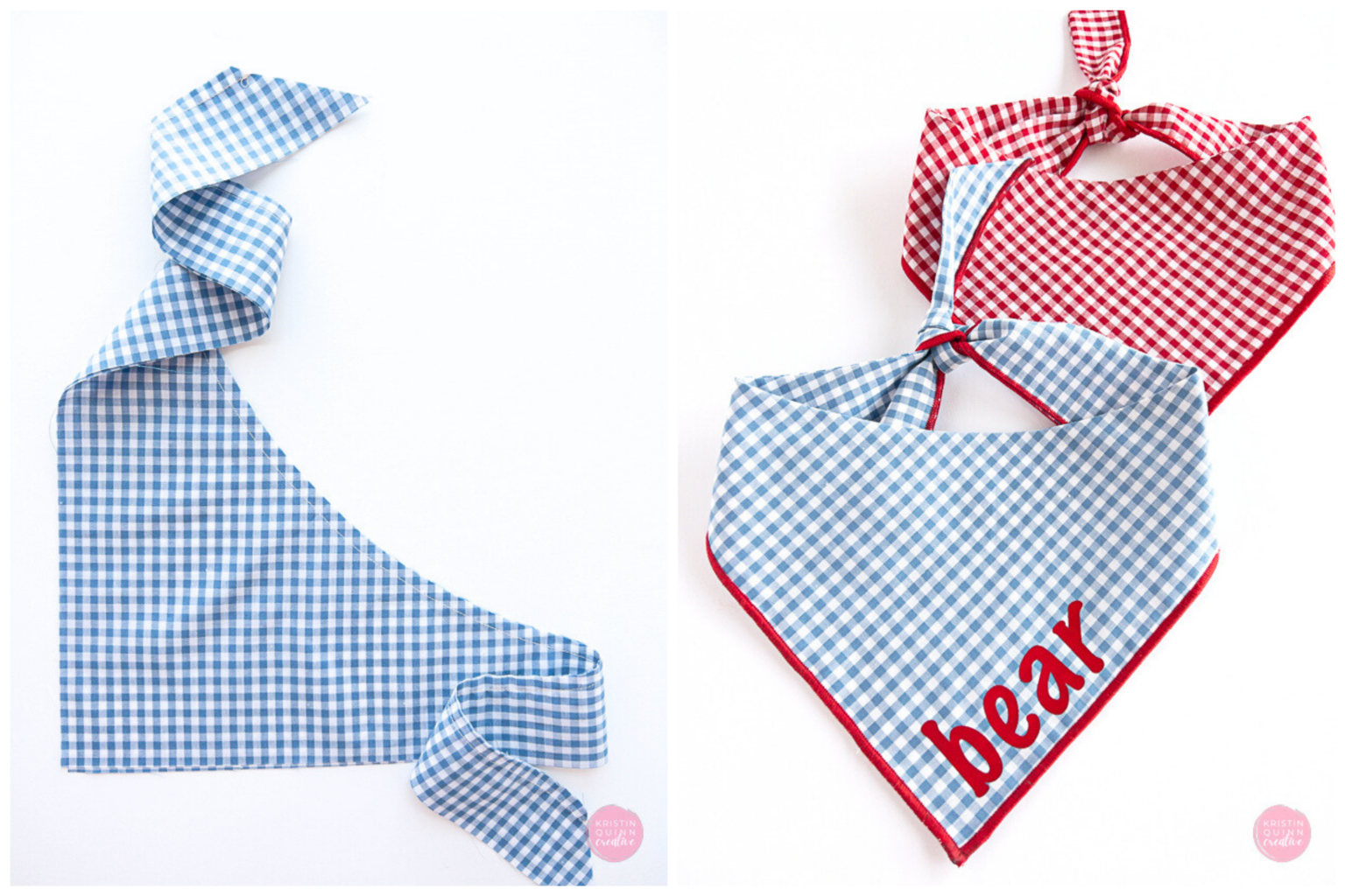 How to Sew a Reversible Dog Bandana – Free Template & Tutorial ...